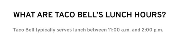What Time Does Taco Bell Serve Lunch? - Fast Food Menu Prices
