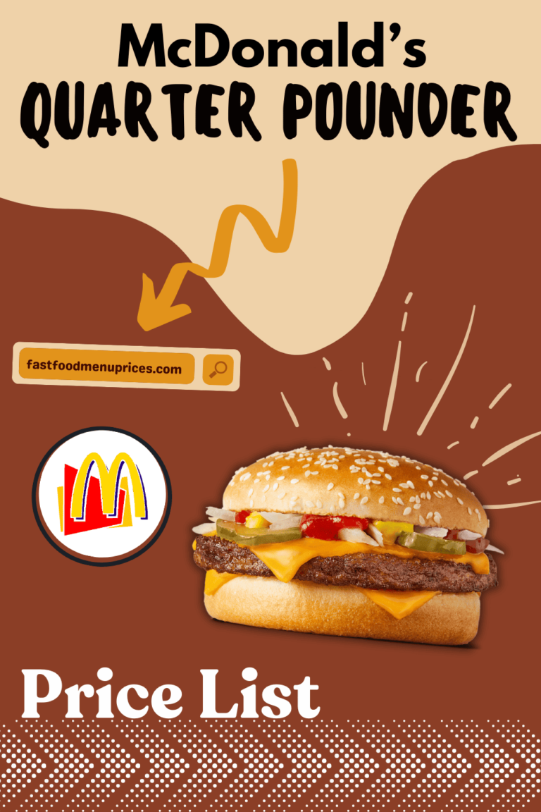 How Much Is McDonald’s Quarter Pounder? - Fast Food Menu Prices